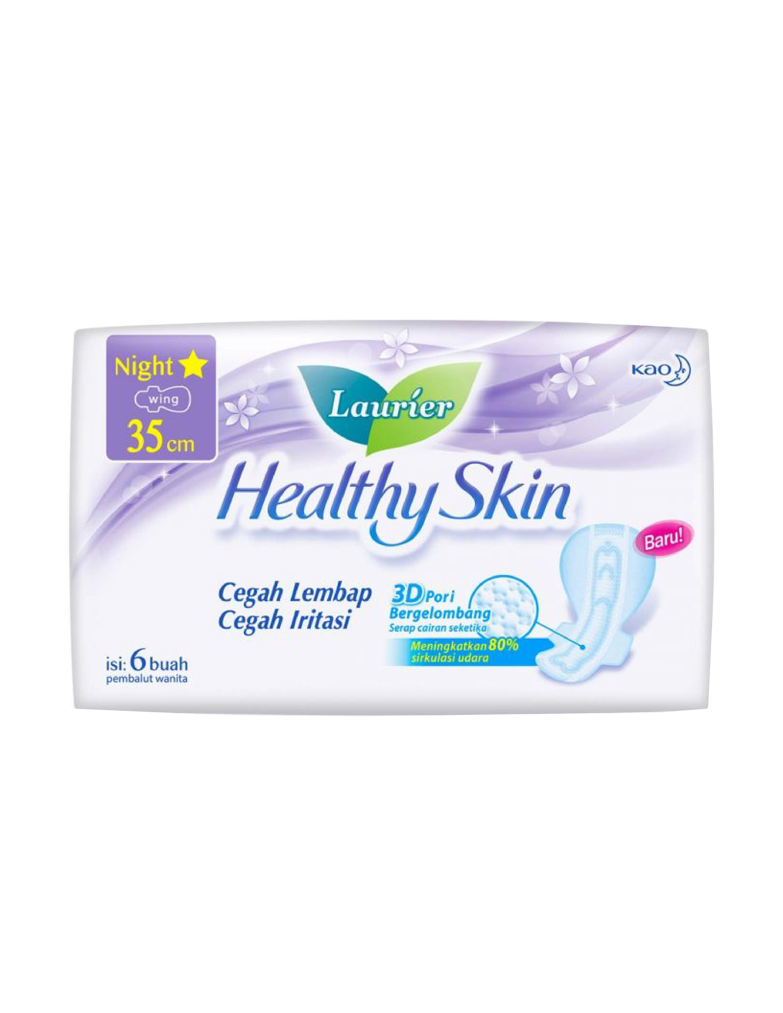Laurier Sanitary Napkin Healthy Skin-35 Cm-6 Pad - Girlco