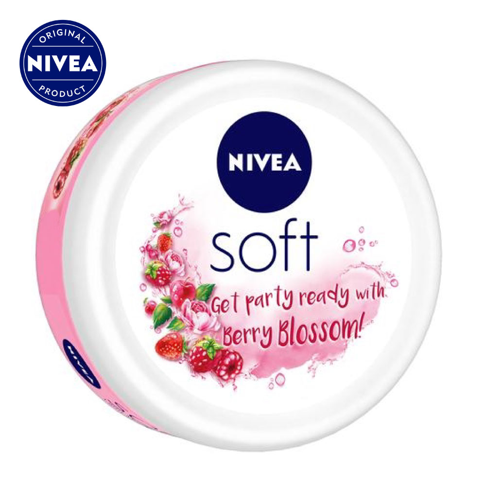 NIVEA Soft Skin Moisturizing Cream Berry Blossom 200ml - Girlco