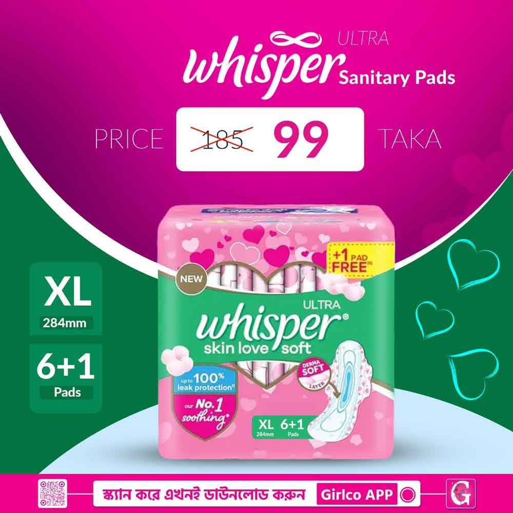 Whisper Ultra Soft Air Fresh Sanitary Pads For Women I XL 7 Napkins ...
